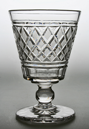 W10842 Georgian Rummer Cut with Strawberry Diamonds